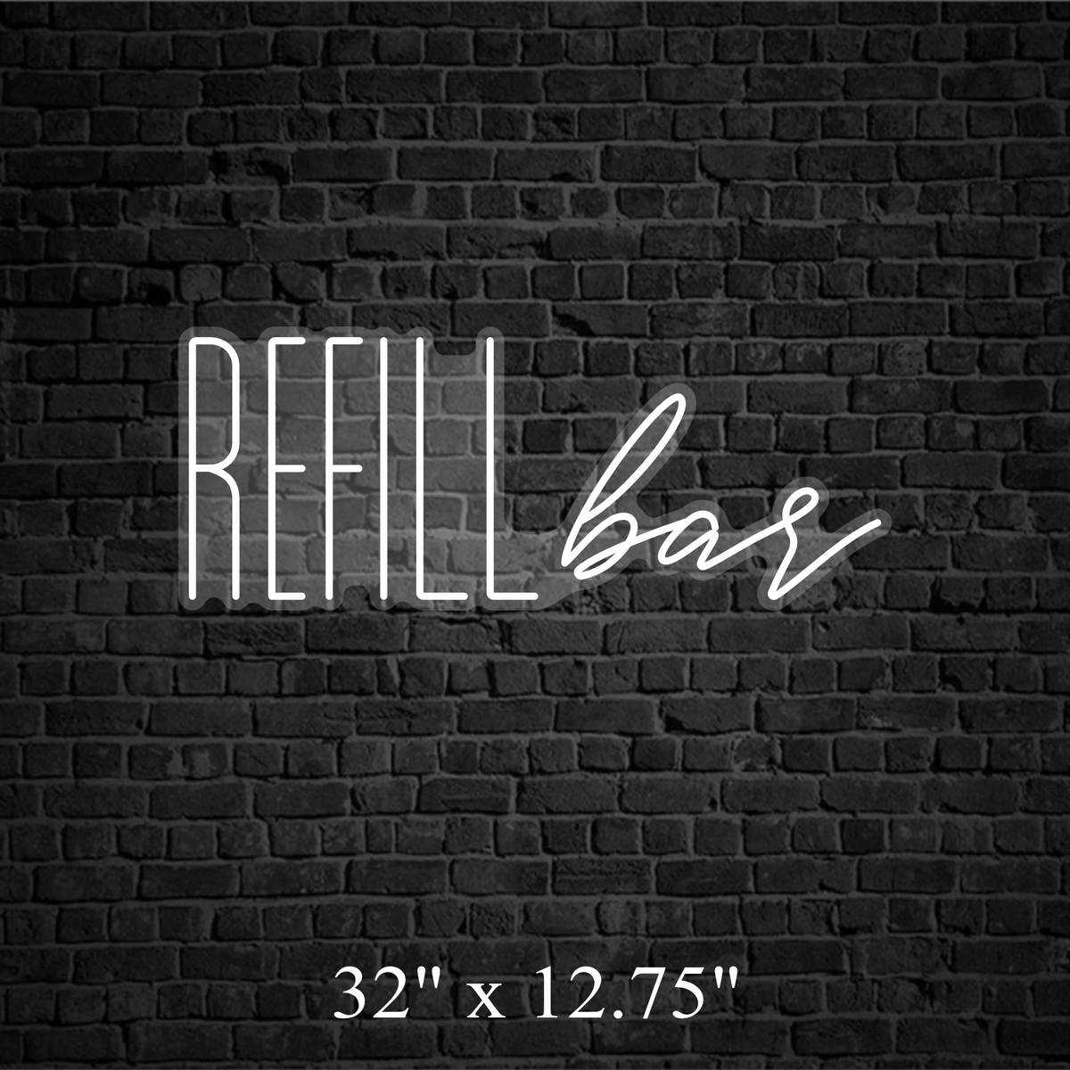 Refill Bar Neon Sign | Bar Decor - NeonChili